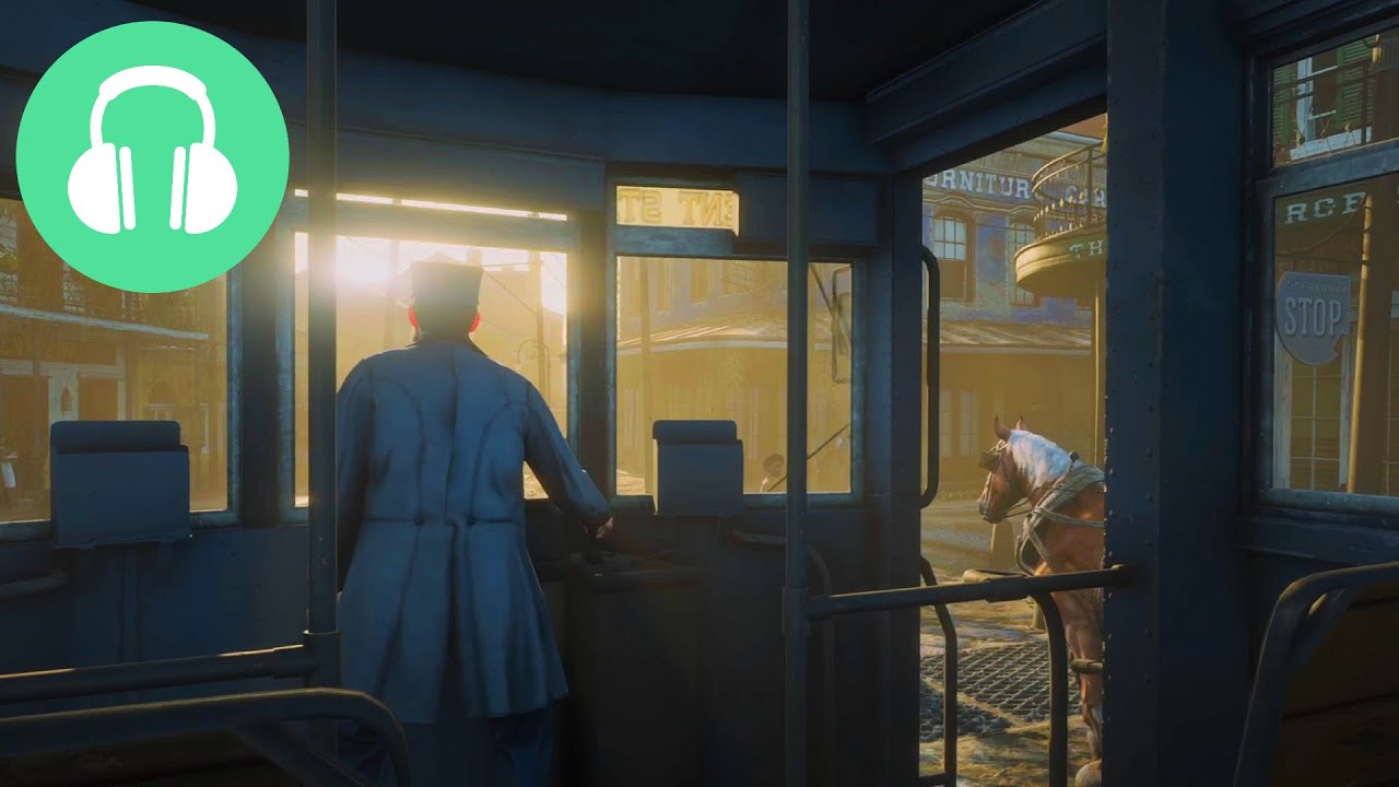 Wild West TRAM RIDE St Denis 🎧 Relaxing RED DEAD REDEMPTION 2 Ambience ...