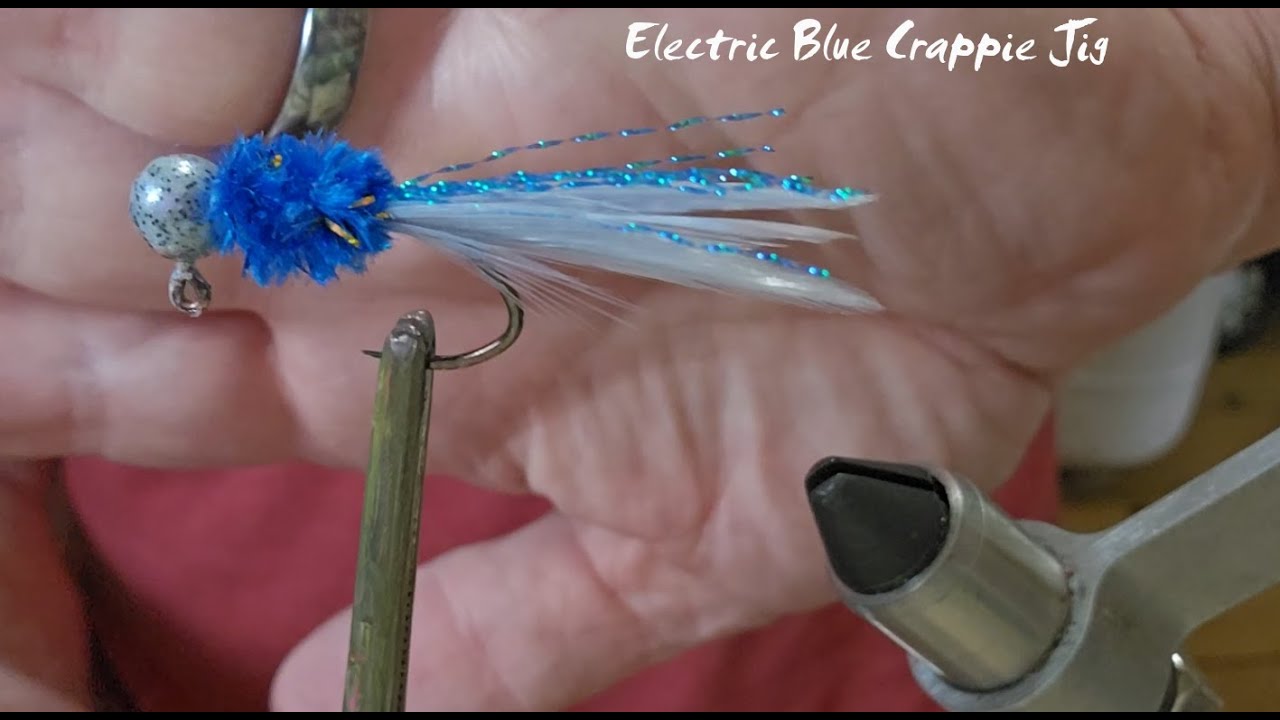 Electric Blue Crappie Jig - YouTube