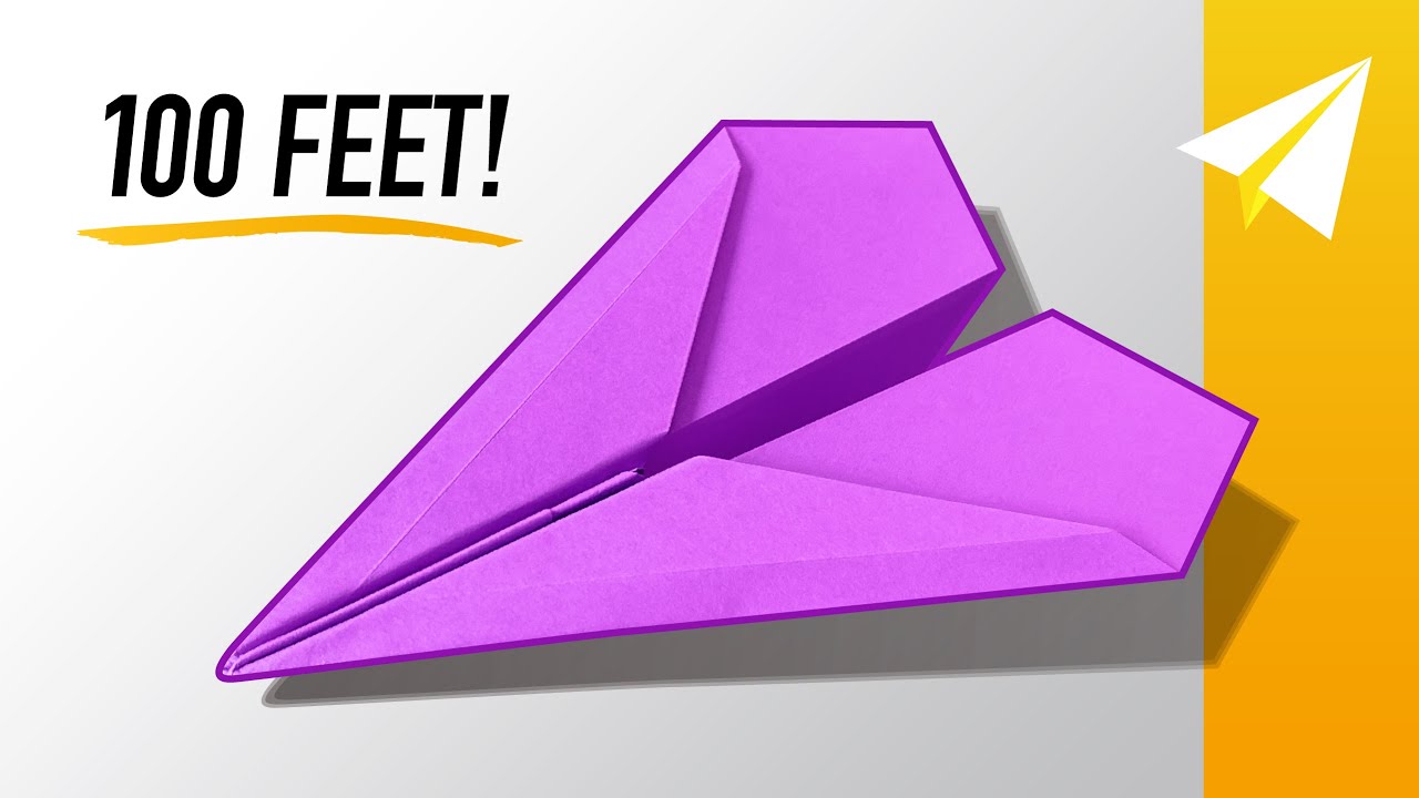 EASY Paper Airplane that Flies OVER 100 Feet! How to Make Viper, by ...