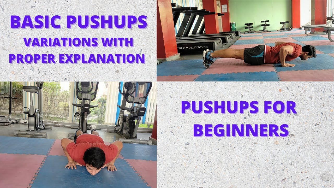 BASIC PUSHUPS VARIATIONS – 6 DIFFERENT VARIATIONS | PUSHUPS FOR ...