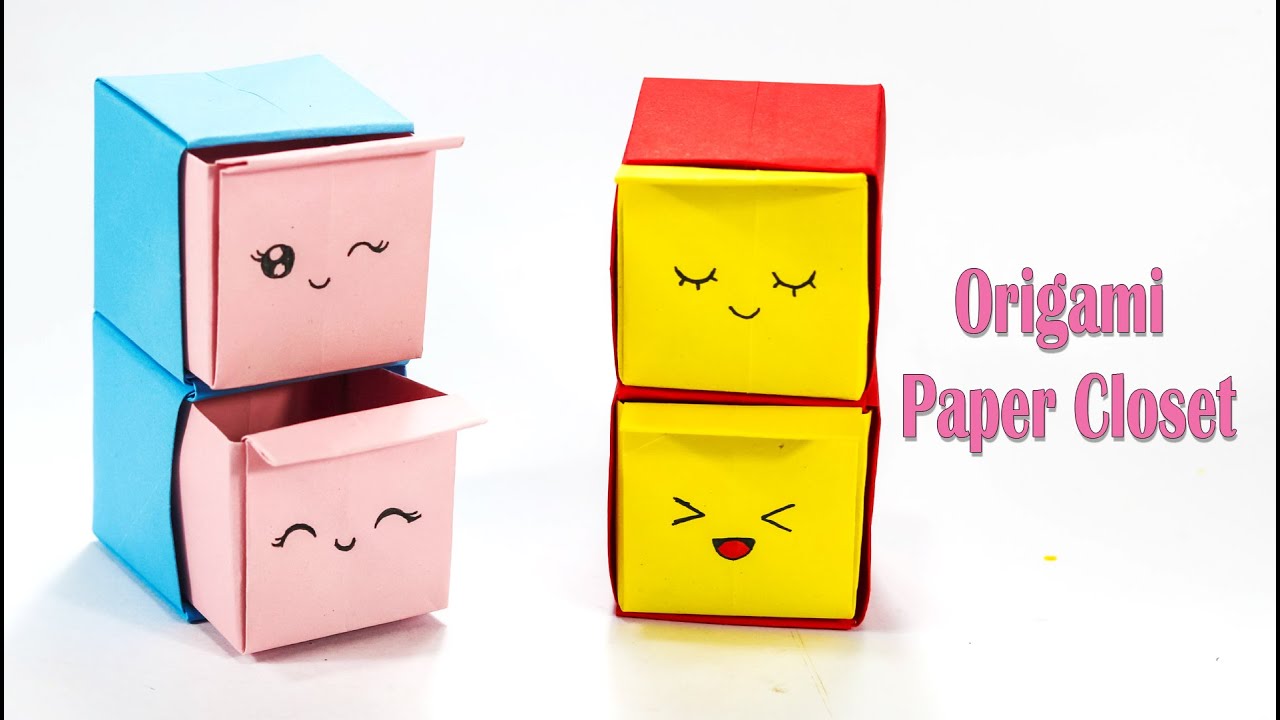 How to make Easy Origami Paper Closet __ DIY Origami Paper Craft ...