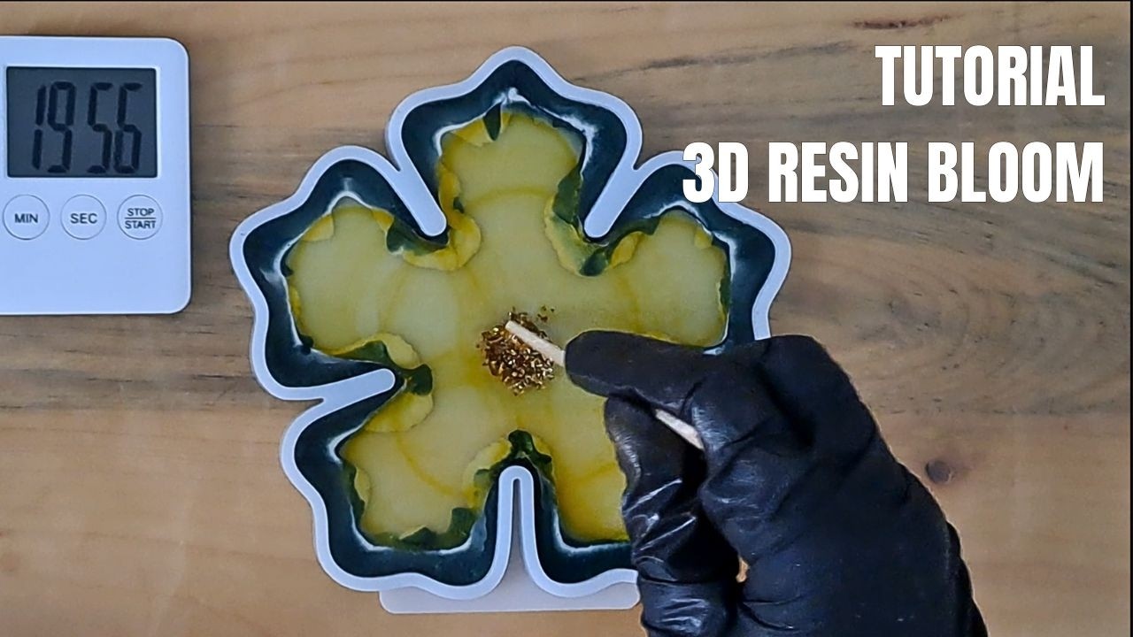 Simple Technique Ocean Blue Lace 3D RESIN BLOOM Tutorial - YouTube