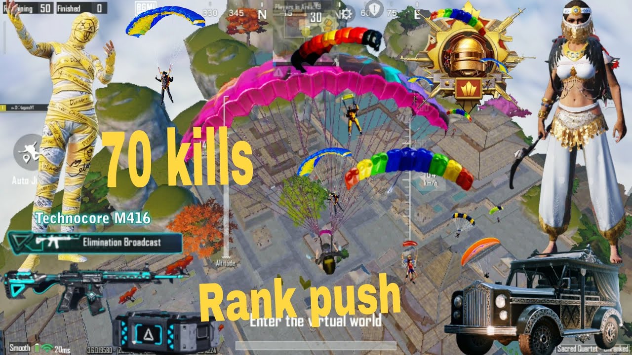 Rank Push In Pubg 70 Kills In Classic Mode conqueror Rank Push - YouTube