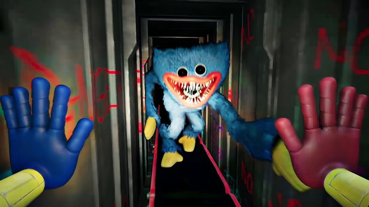 Poppy Playtime Hungry Chase Dubbed - Huggy Wuggy - YouTube