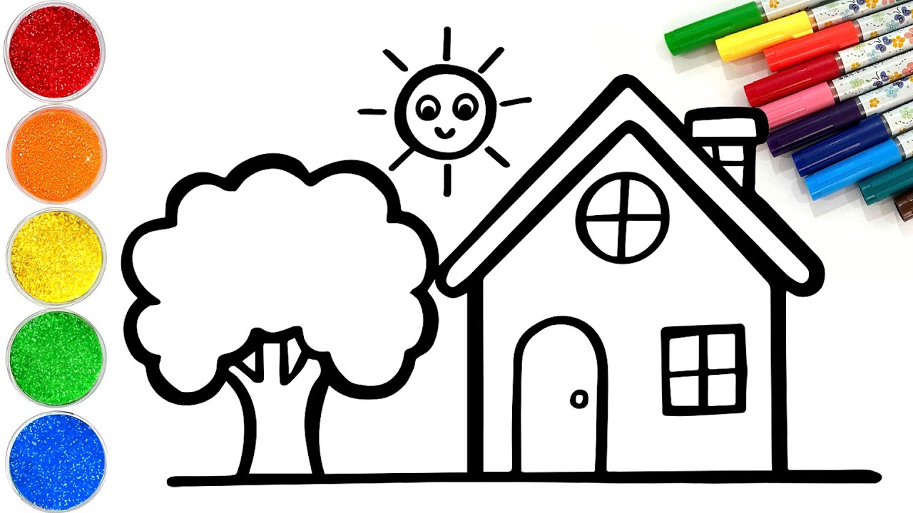 How to Draw a Cute Little House | Easy Step by Step Tutorial | Made for ...