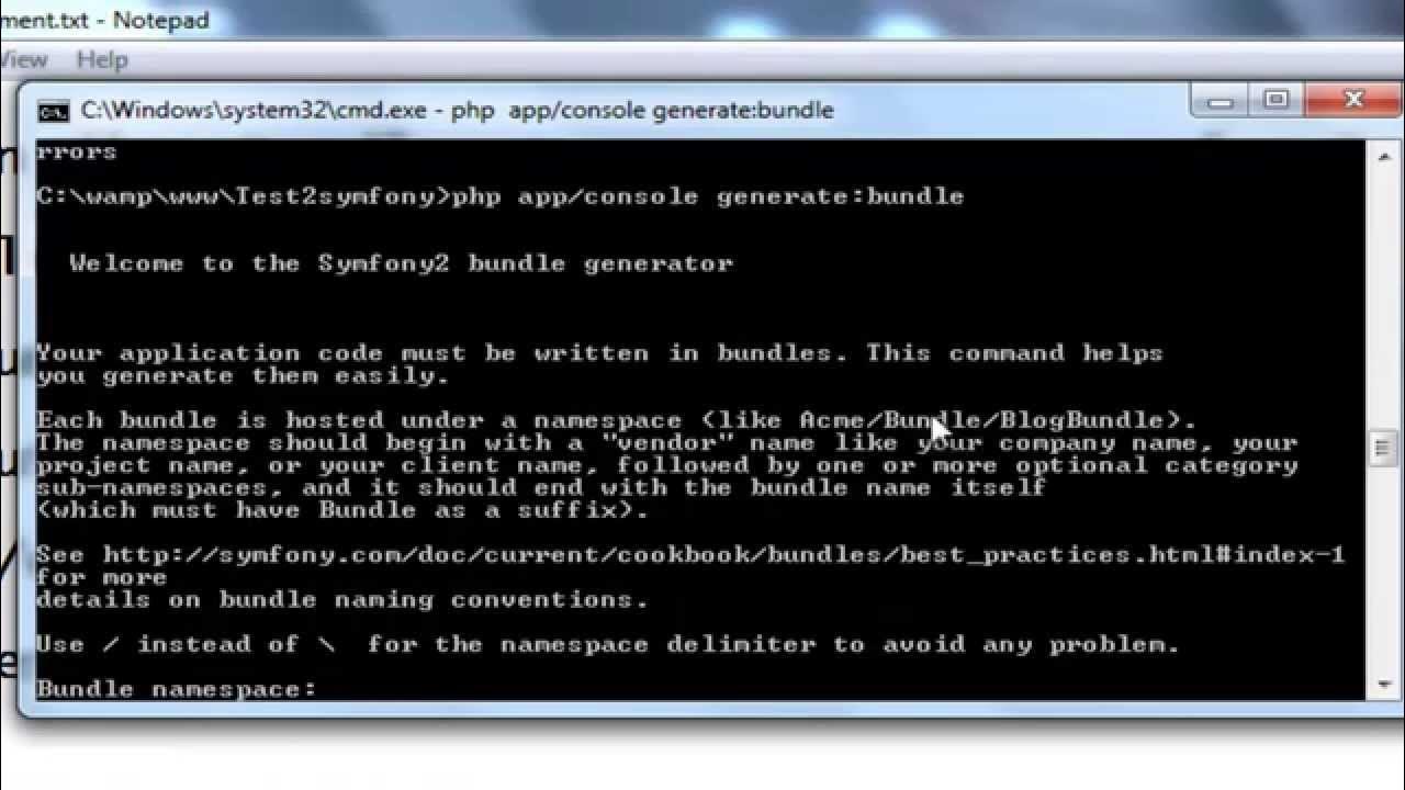 Création d'un Bundle symfony 2.7, create a first bundle symfony 2.7 - YouTube