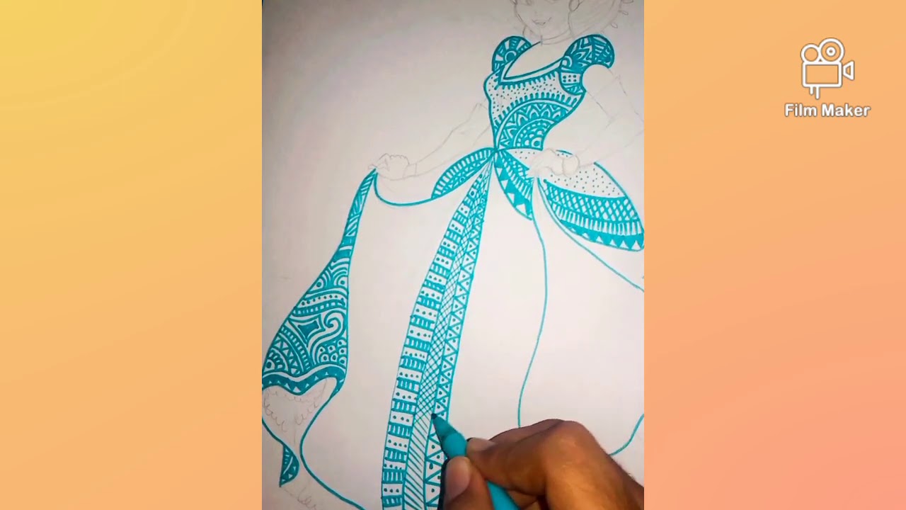 Cinderella drawing : mandala art / design : Jumbo Arts - P50 - YouTube