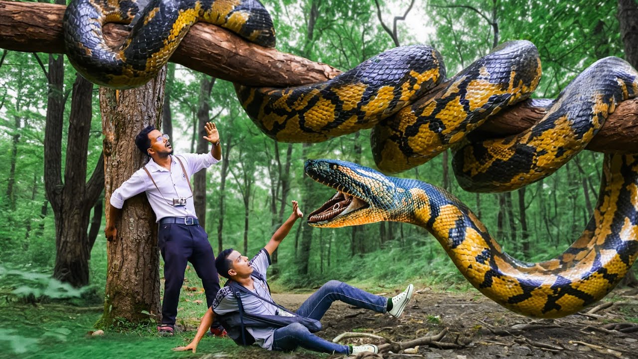 Anaconda Snake Attack Boys In Forest | An Anaconda Snake Attack Brief Story 2 - YouTube