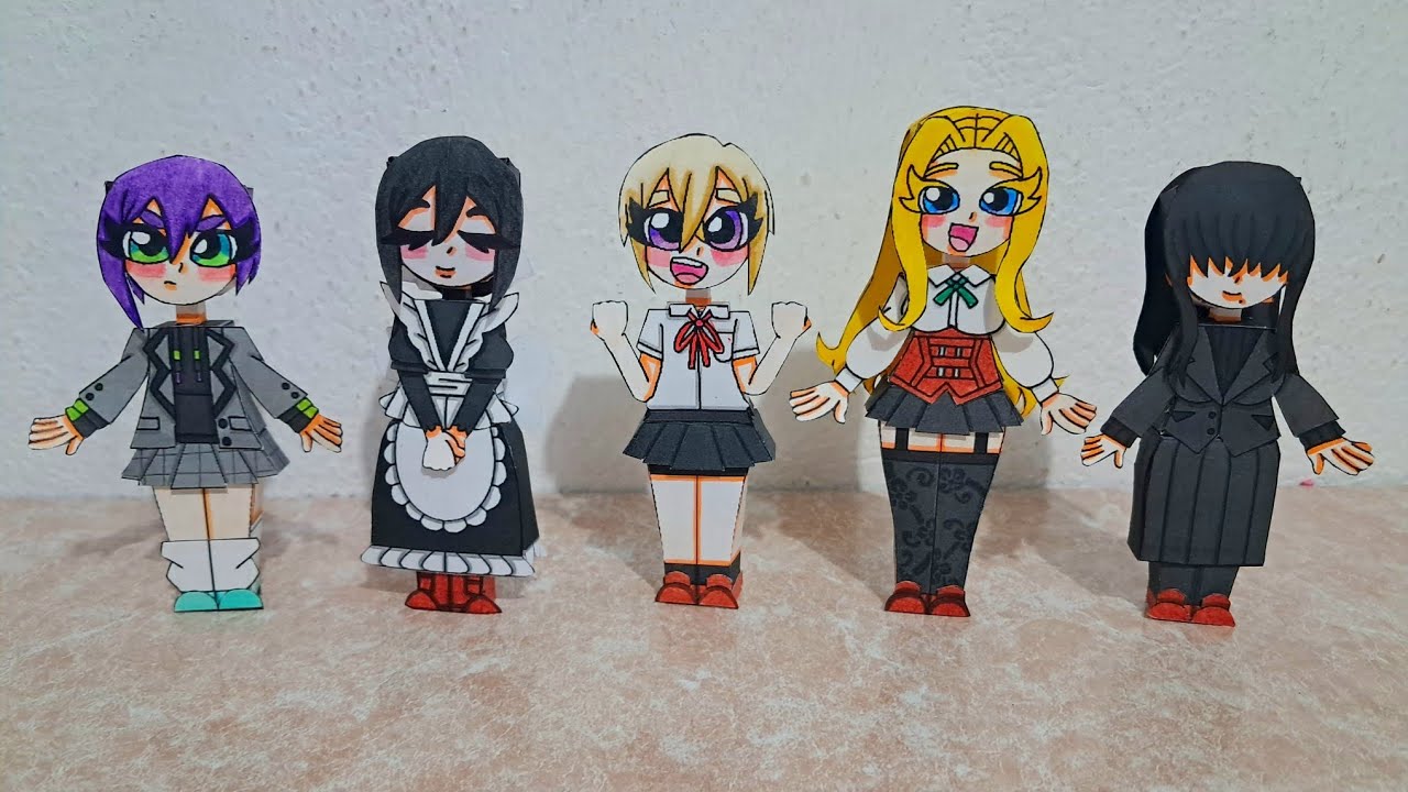 Kakure Meme 100 novias papercraft (tutorial) - YouTube