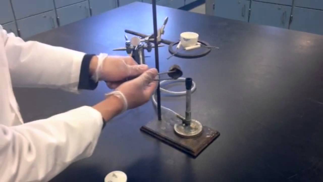 Setting up a Reaction in a Crucible - YouTube