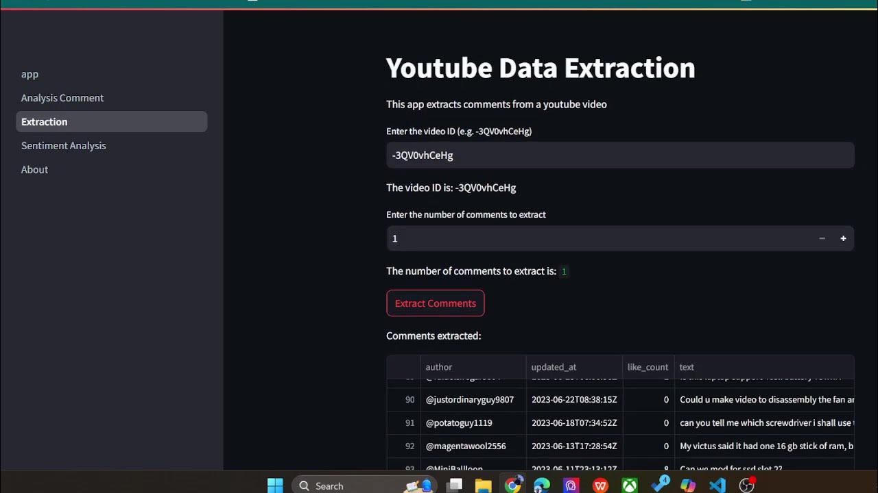 dashboard youtube data analysis and extraction - YouTube