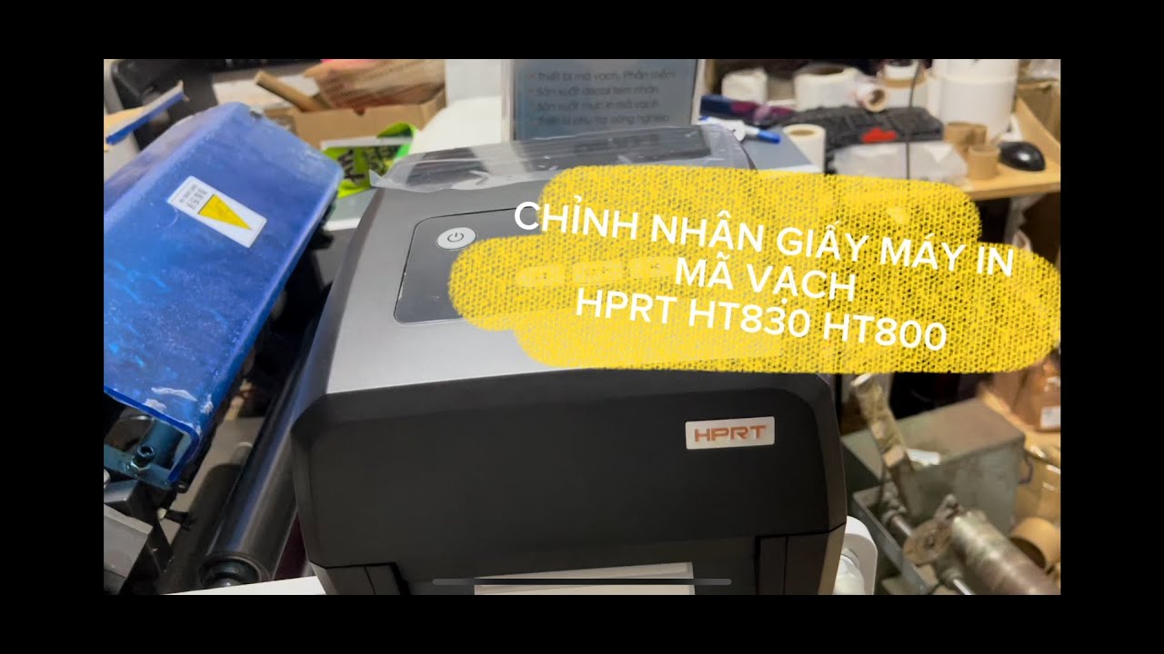 Chỉnh nhận khổ giấy máy in HPRT HT830 HT800 - YouTube