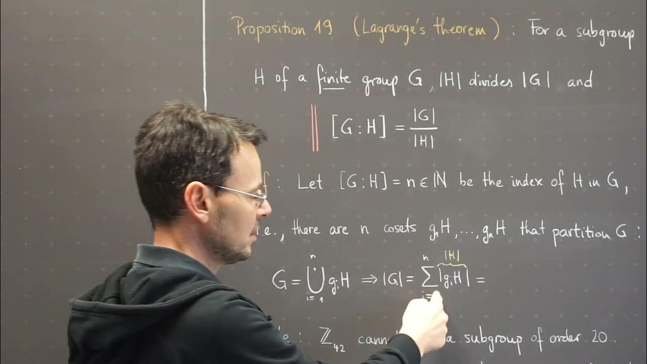 Group theory (lesson 16): LAGRANGE'S THEOREM - YouTube