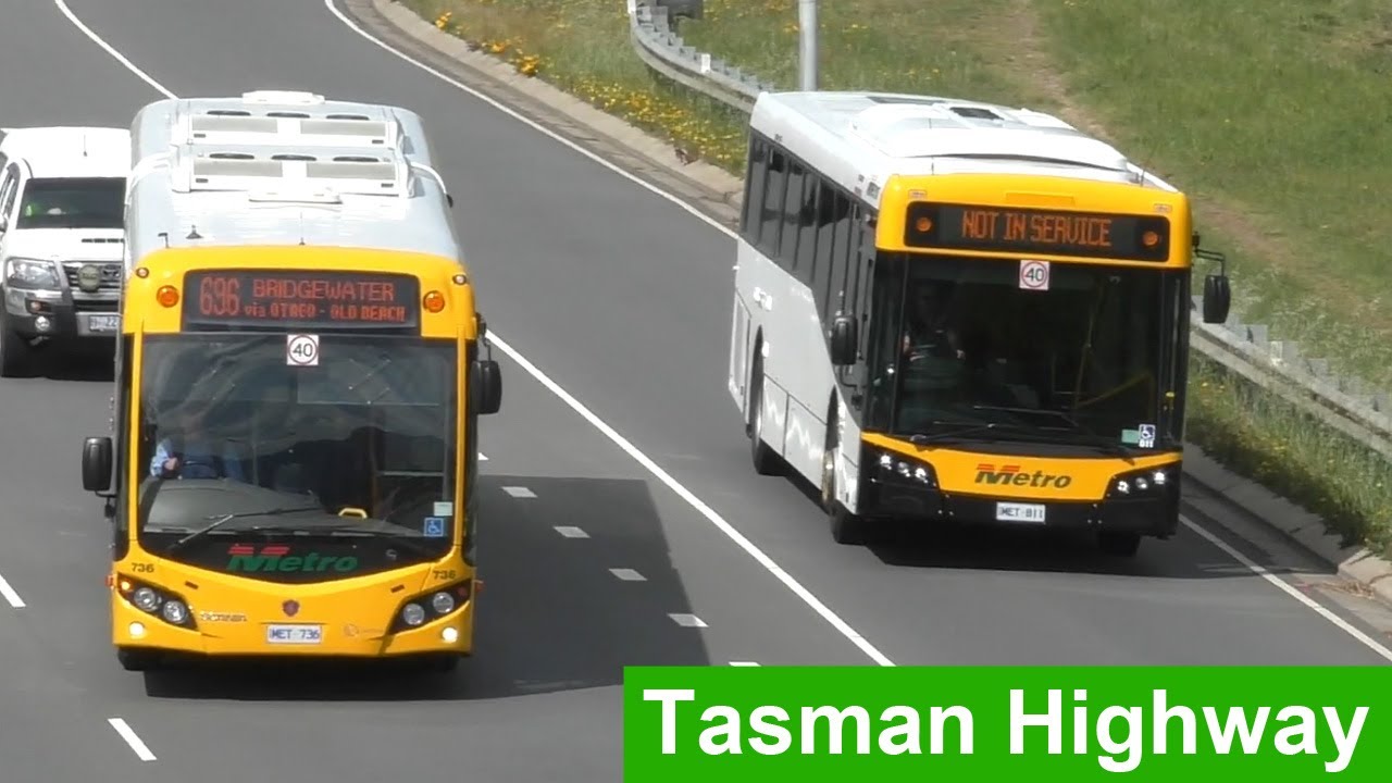 Buses on the Tasman Highway - Hobart Transport - YouTube