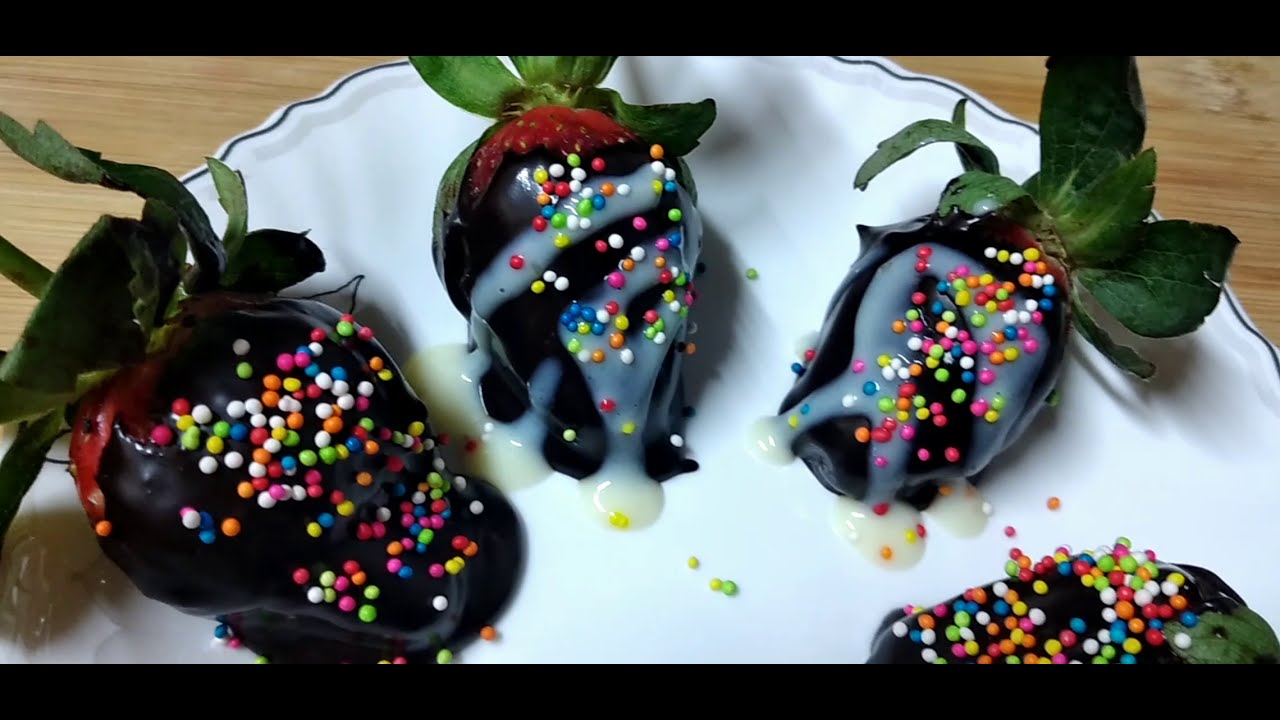 Coated Strawberries - Strawberry chocolate coating - YouTube