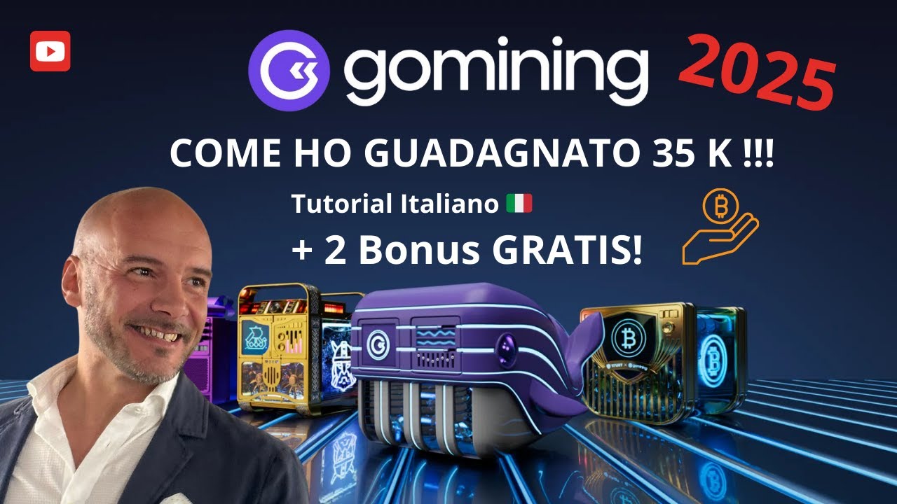Come guadagnare Bitcoin nel 2025 con GoMining! Tutorial definitivo - YouTube