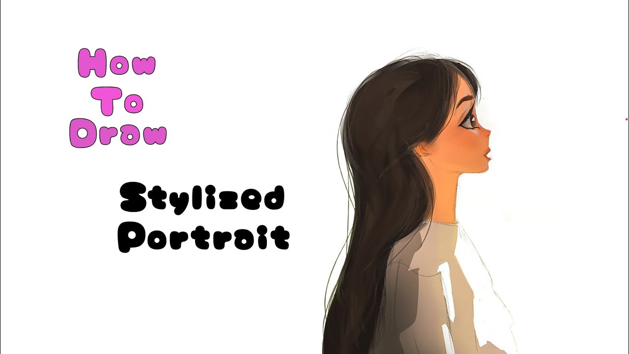 Drawing a stylized portrait (short video) Inspired by samdoesart - YouTube