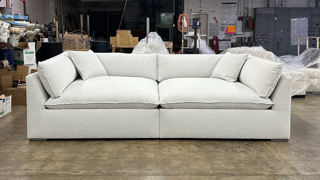 The most comfy media sectional RH Costera daybed 60” deep - YouTube