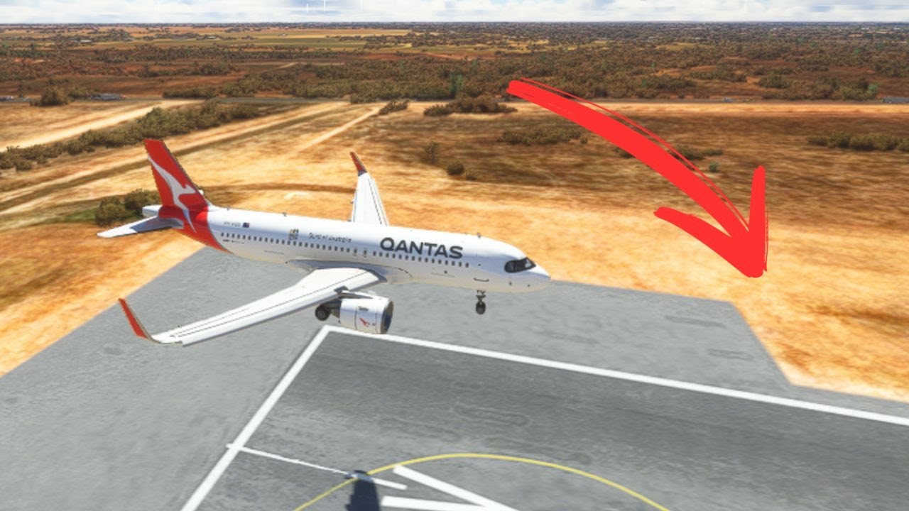 Qantas Landing at Mildura Airport Victoria Australia in Microsoft ...
