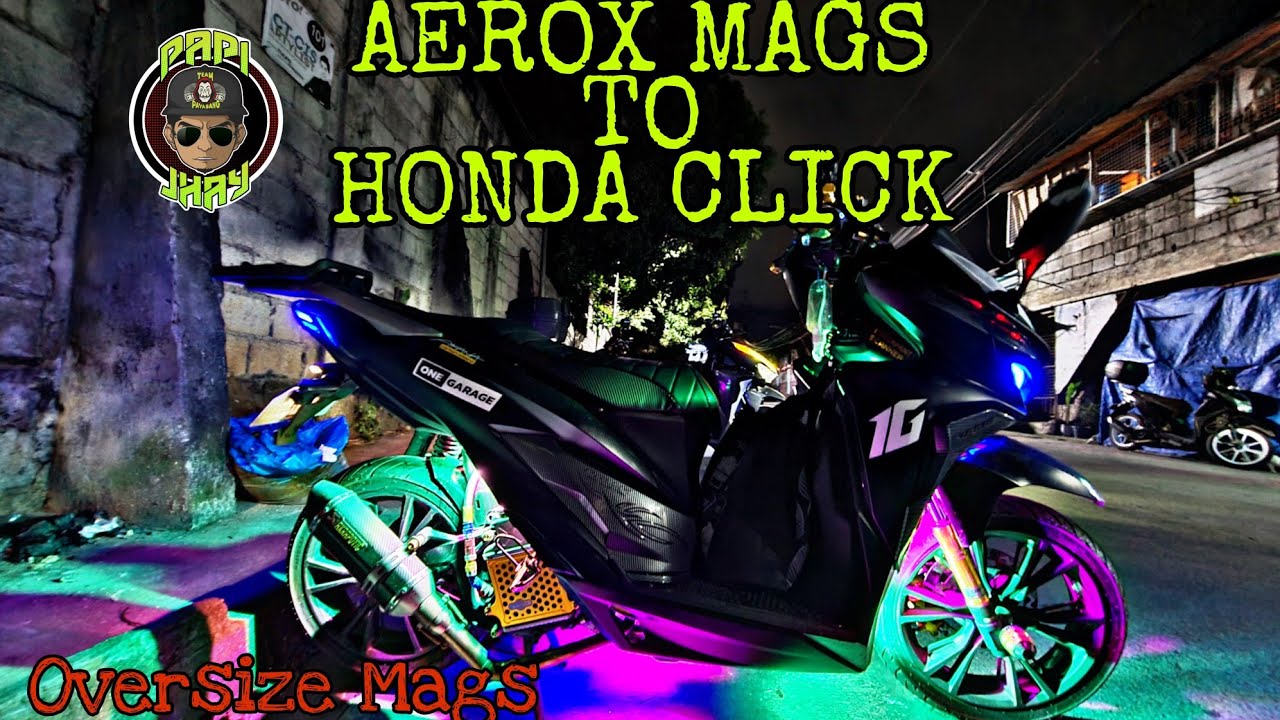 Aerox Mags to Honda click Conversion || OKIMURA Brand Mags - YouTube