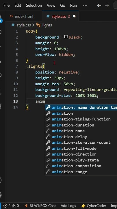 Minimal Christmas Lights Animation |HTML |CSS #shorts #coding #html #css #javascript #christmas ...