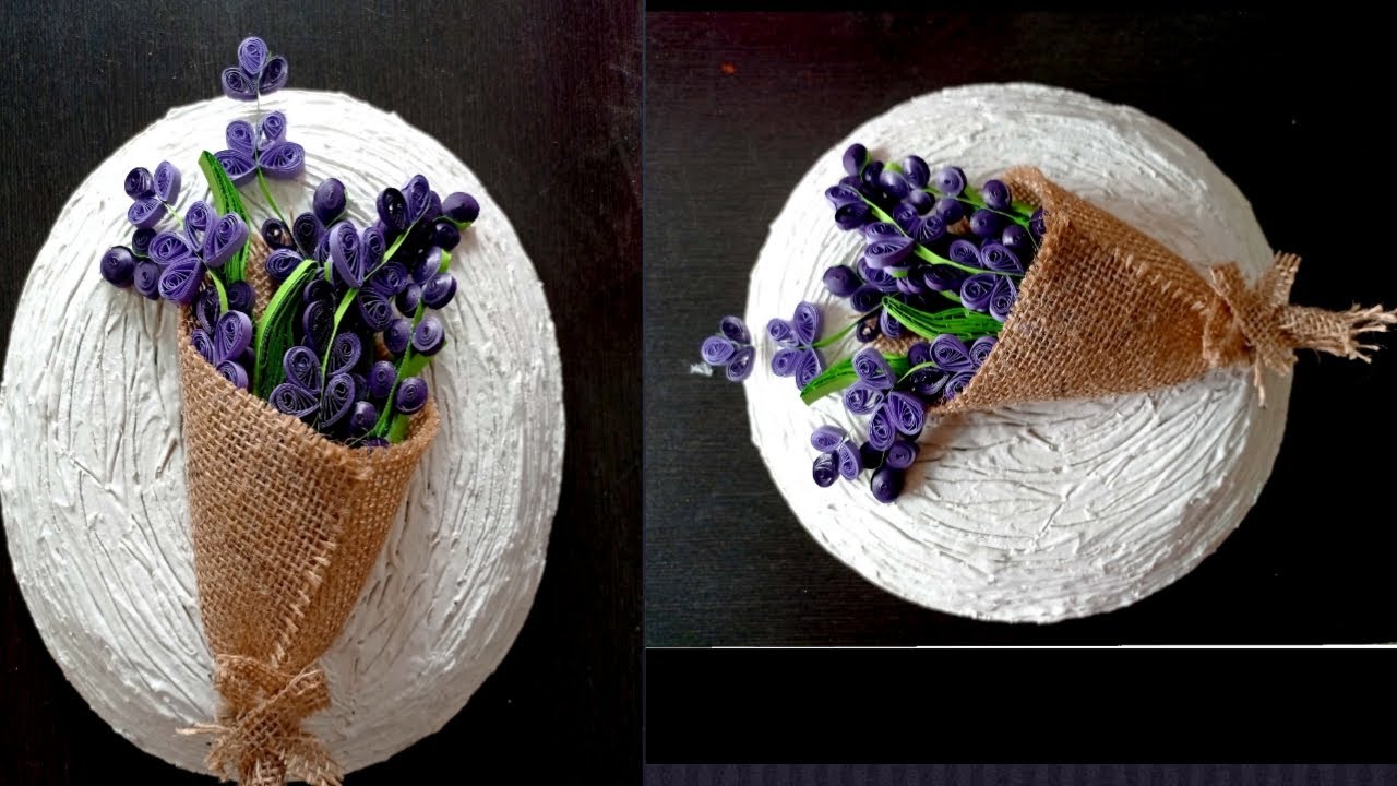 Quilled Lavender /Quilled Flower Bouquet /Quilled Gift Idea/Quilled ...