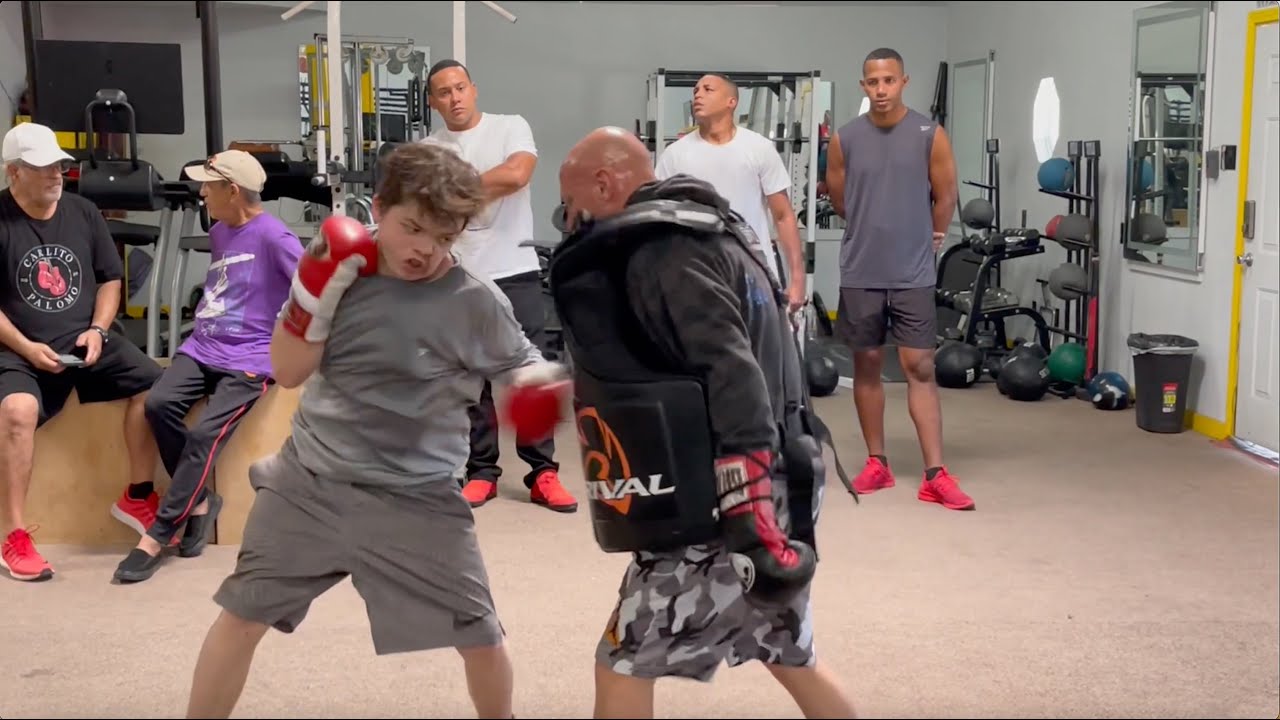 GABRIEL MATTHEWS WORKING THE BODY GUARD DRILL WITH BONES ADAMS AT BONES ...