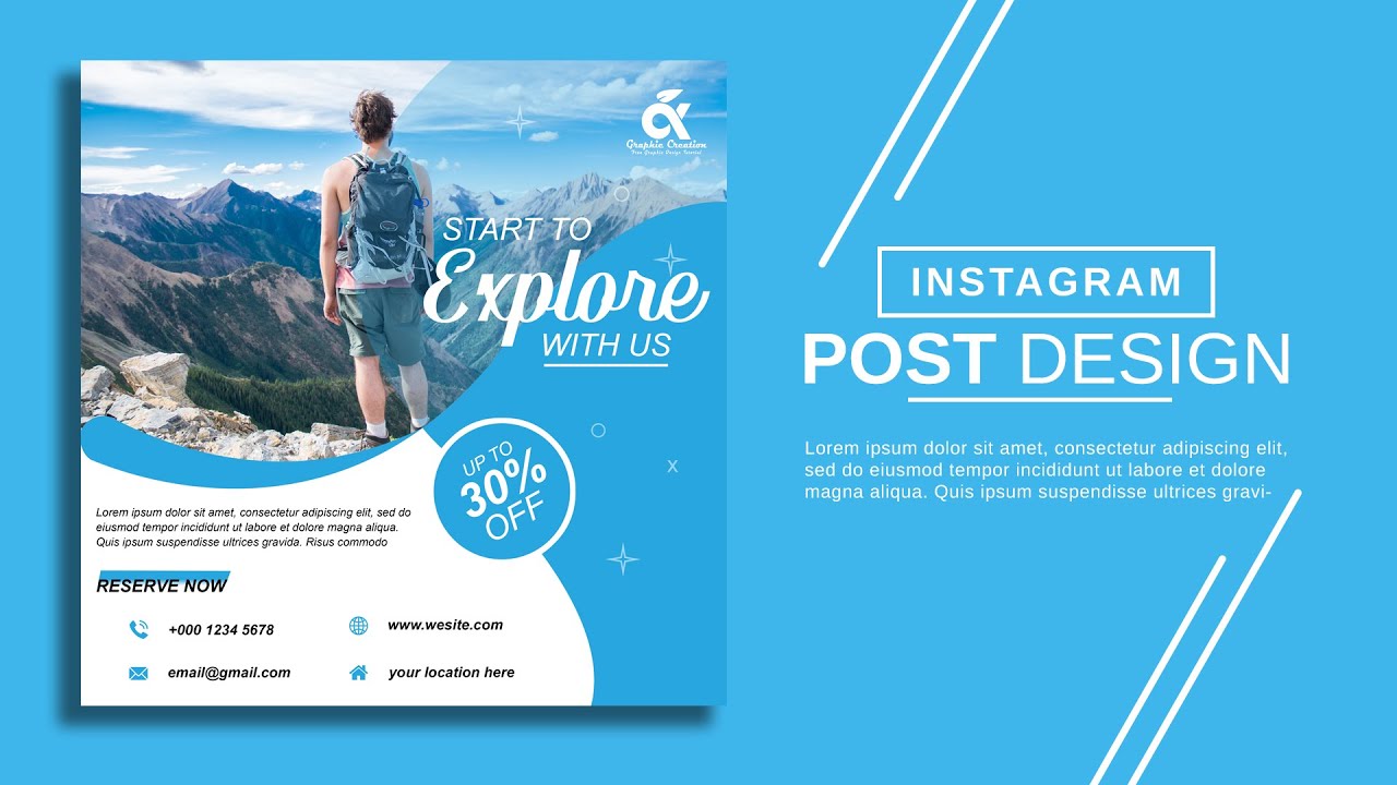 Amazing Travel Post Banner Design || Photoshop 2022 Tutorial - YouTube