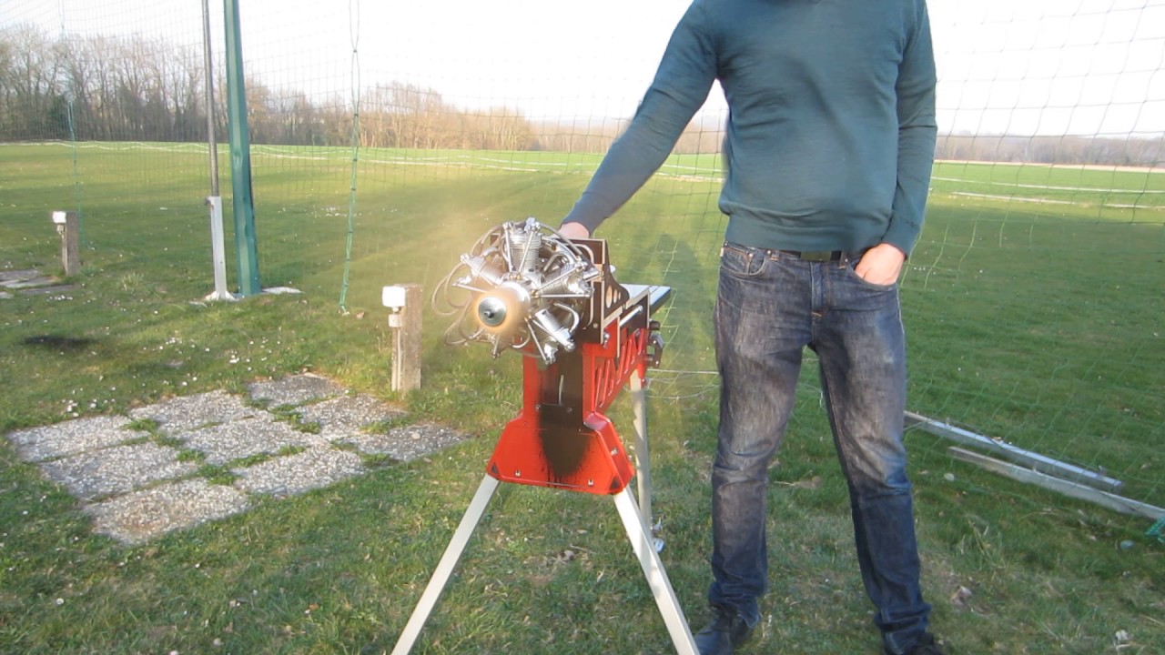 Seidel Engines SE100 - 100cc radial engine - YouTube