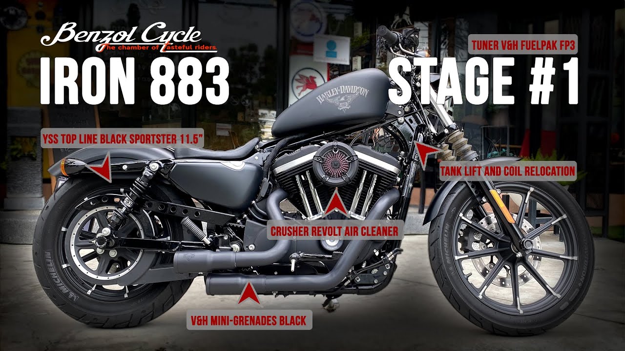 HD IRON 883 #Stage1 #ท่อกรองกล่อง - YouTube