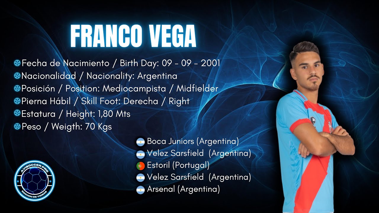 Franco Vega #15 // Mediocampista - Midfielder // Arsenal 2023 - YouTube