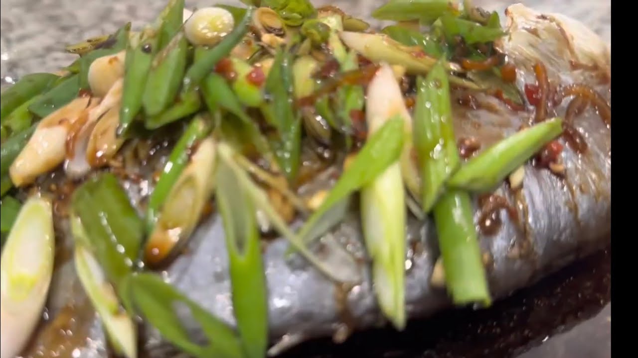 Fish Bake Pampano with Sesame Ginger Sauce - YouTube