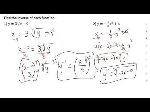 Inverses of Cubic and Cubed Root Functions - YouTube