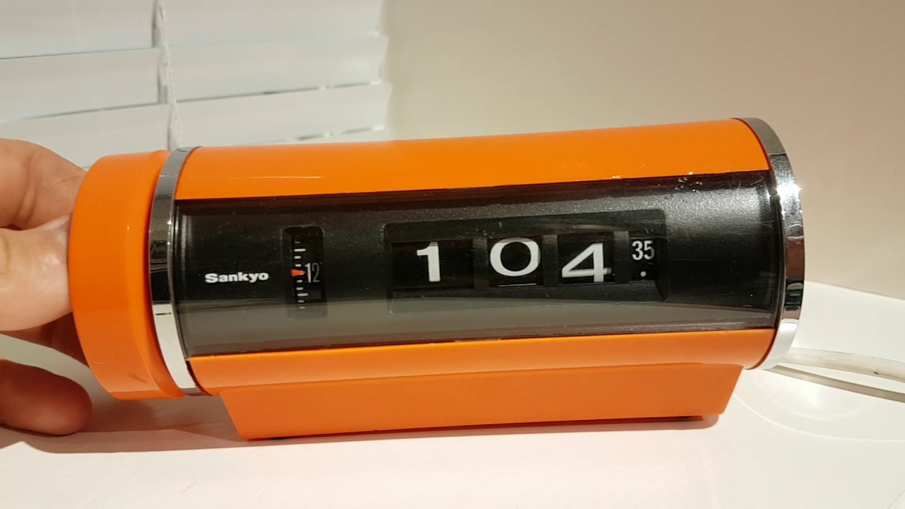 Sankyo Alarm Flip Clock Model 401 E 1970's Working! - YouTube