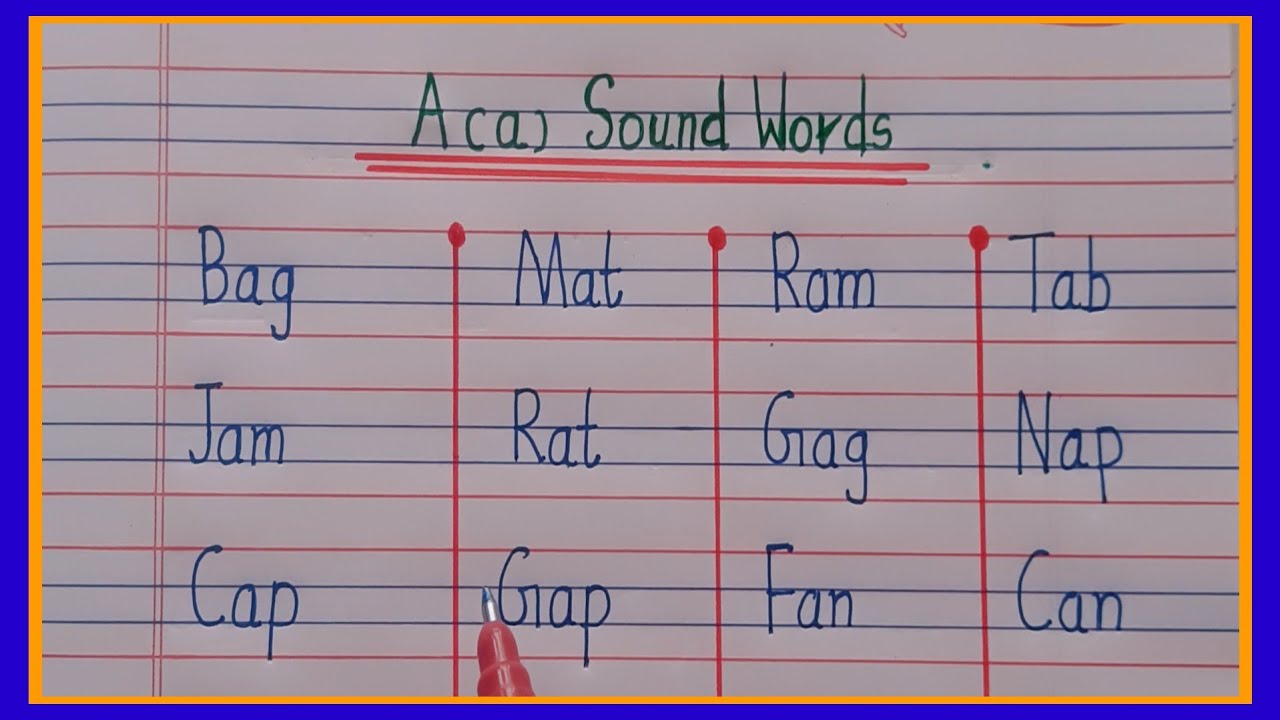 A sound words| how to teach a sound words | three letter words | vowel ...
