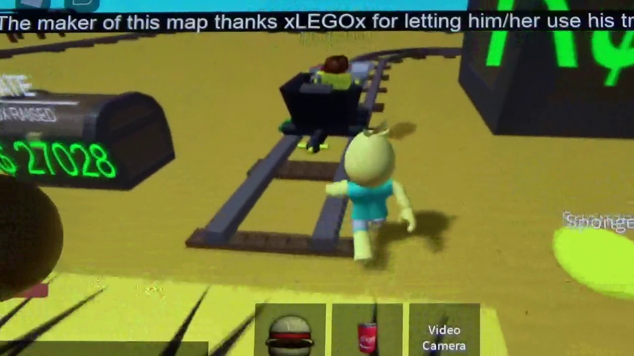 If the cart crashes the video ends - Roblox Spongebob cart ride - YouTube