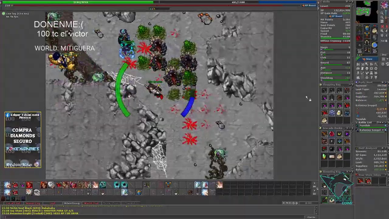 [Tibia] Team hunt 200+ - YouTube