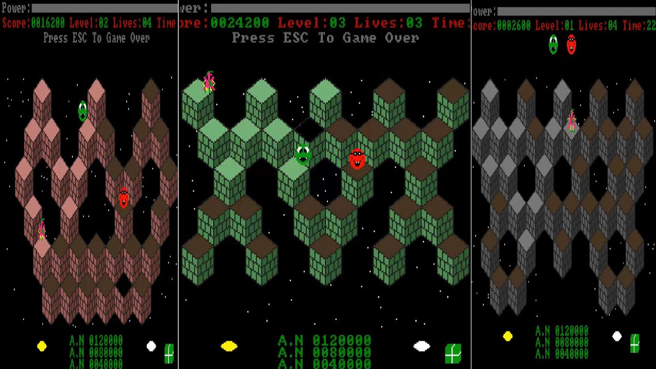 AMIGA Jumping Jim 1989 QBERT Q BERT Armin Niggemann h Supreme HELP ...