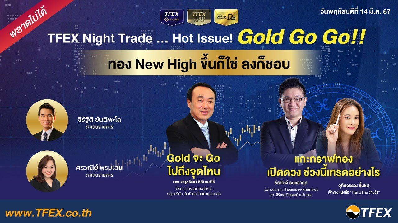 TFEX Night Trade Hot Issue : Gold Go Go‼️ ทอง New High ขึ้นก็ใช่ ลงก็ ...