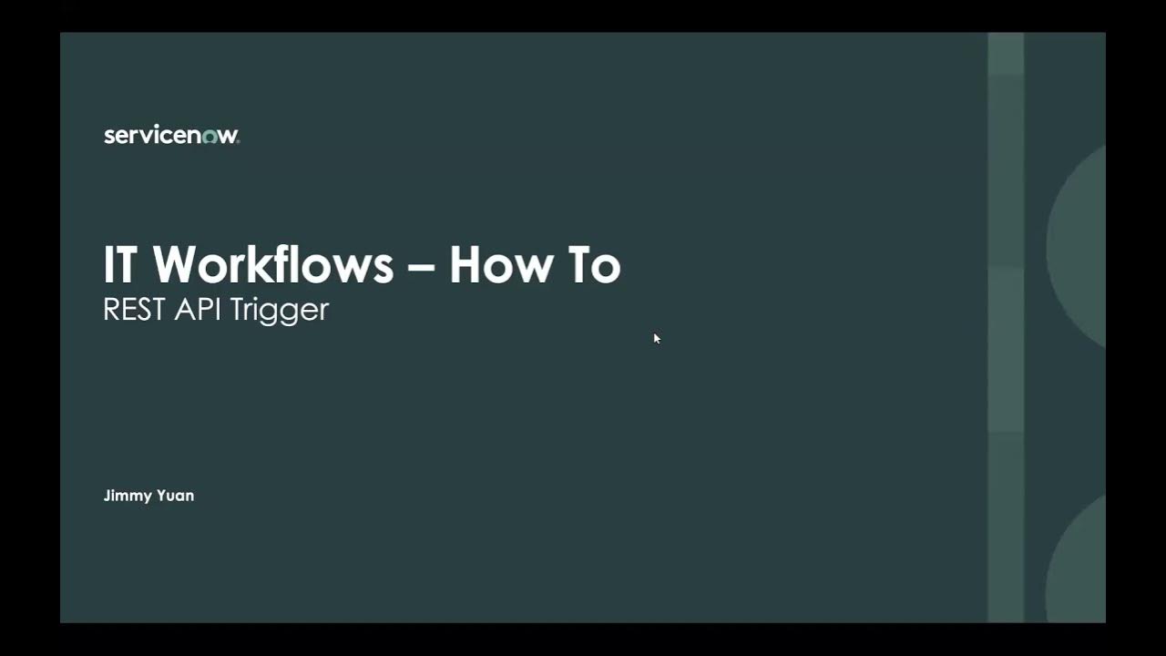 How To - Use the IntegrationHub Inbound REST API Trigger - YouTube