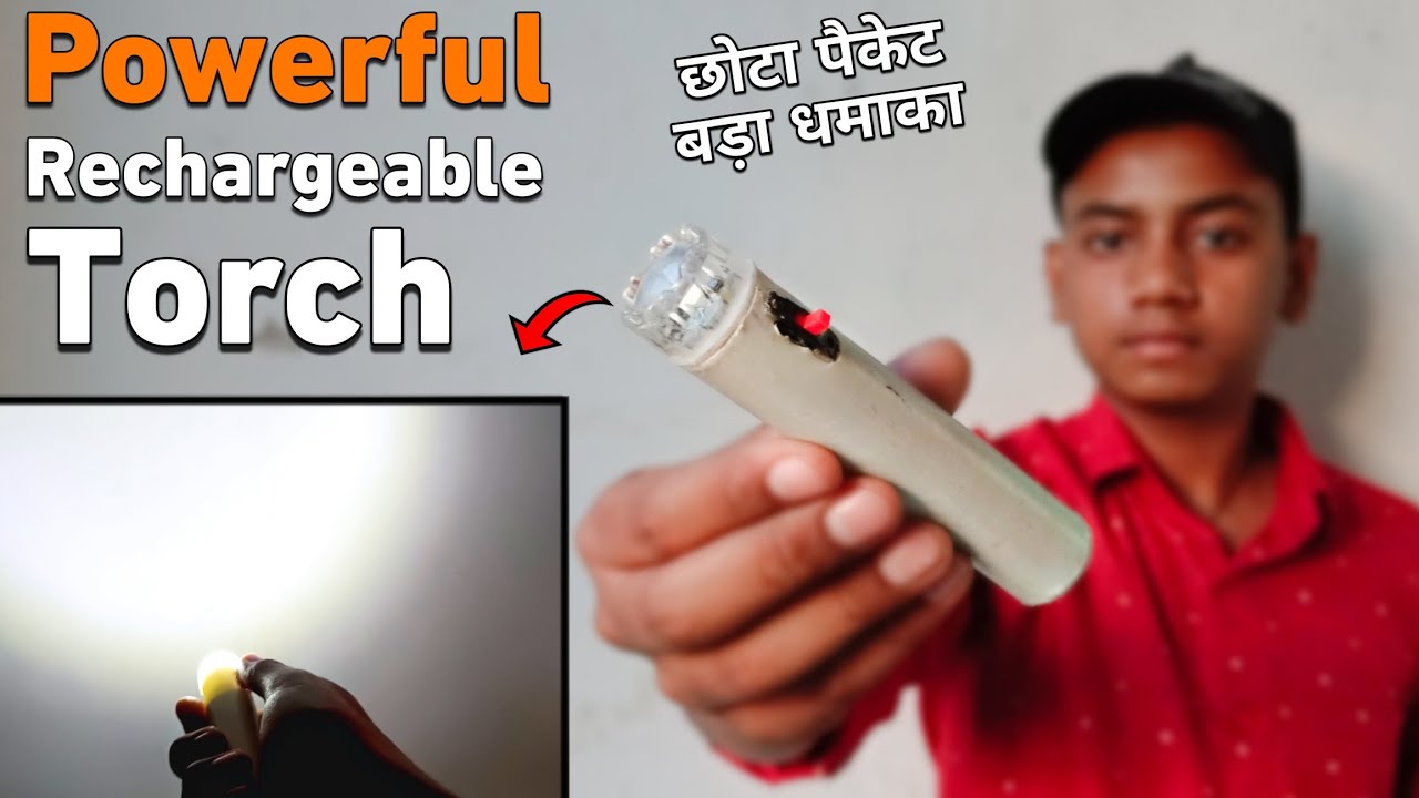 Rechargeable Mini Torch Light || How to Make Mini Torch Light at Home ...