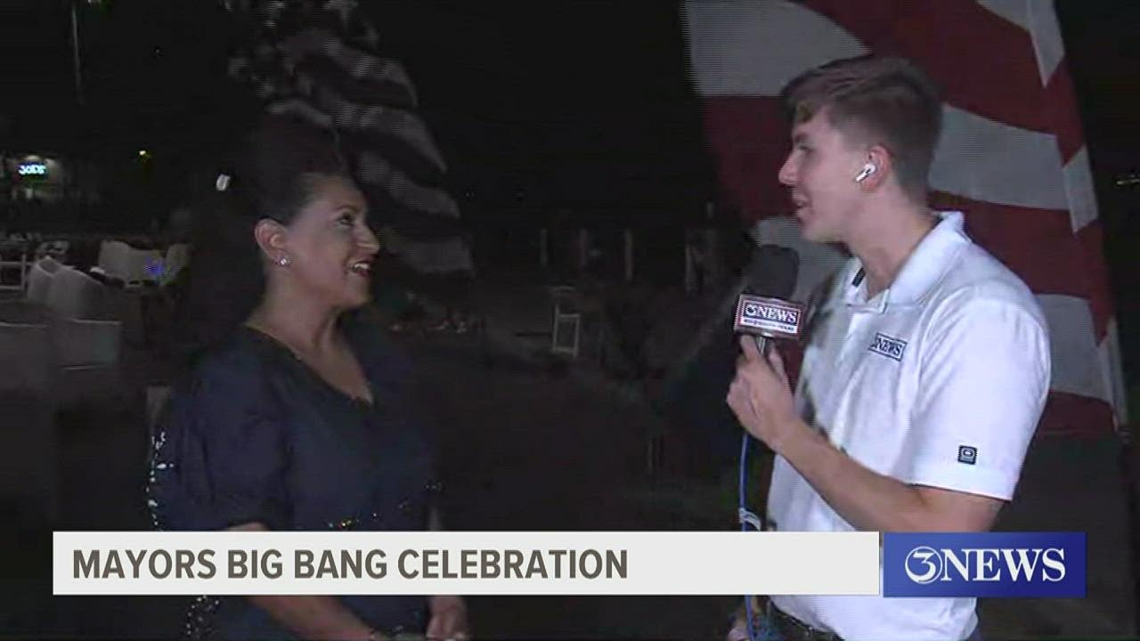 Brandon Schaff speaks to Mayor Paulette Guajardo at the Big Bang ...
