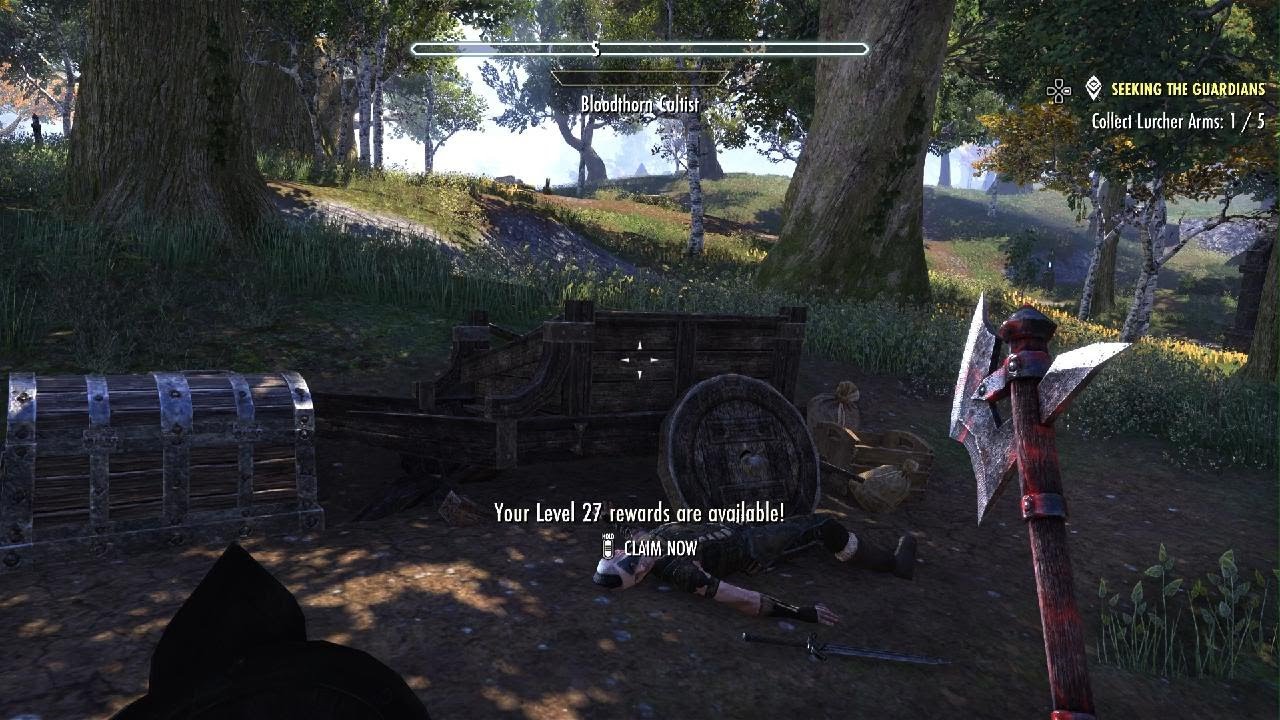 Summoning an Elemental Guardian in ESO: Collecting 5 Lurcher Arms - YouTube