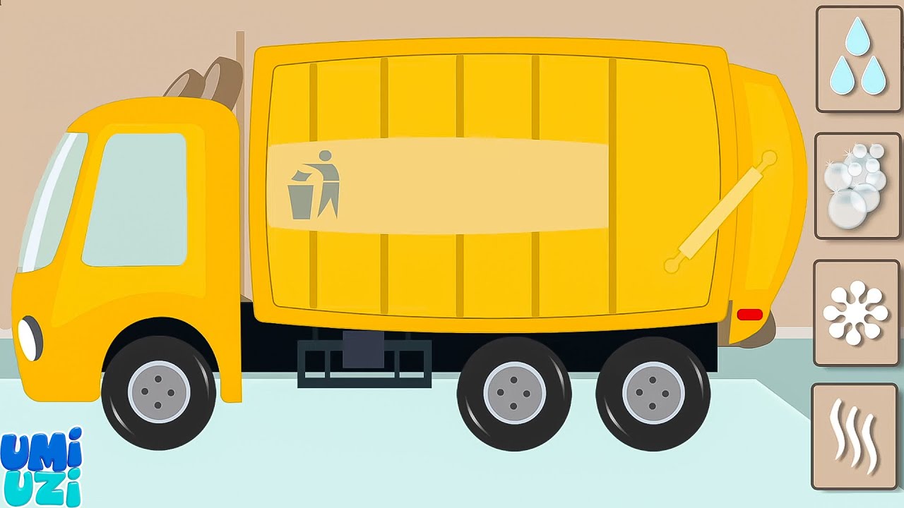 Garbage Truck , Car Wash & More Animated vehicles Videos for Kids - YouTube
