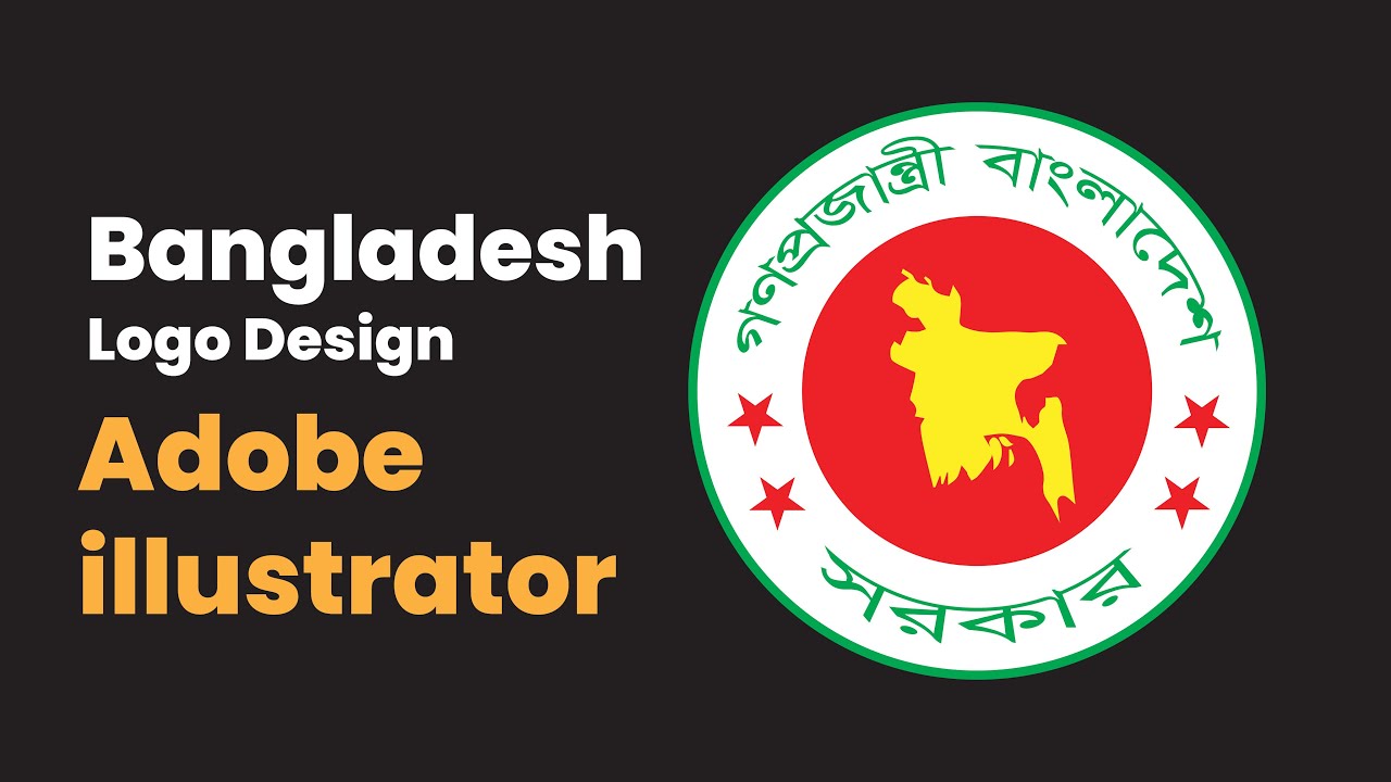 How to Make Bangladesh Logo Design in Adobe illustrator 2024 - YouTube
