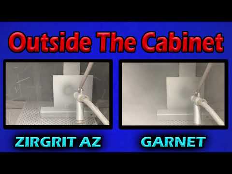 Abrasive Blasting - Dust View ZirGrit AZ and Garnet Abrasive - Blasting Cabinet
