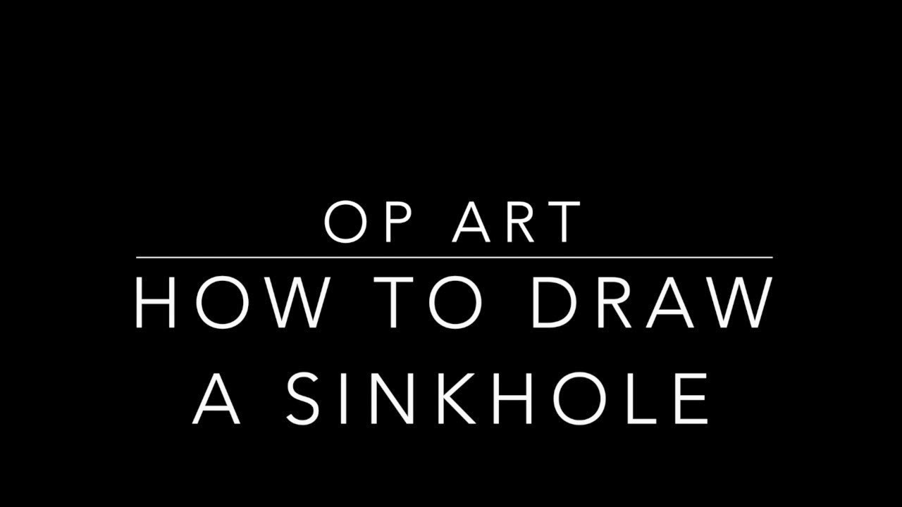 Op Art - How to draw a sinkhole - YouTube