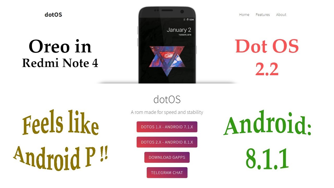 DOT OS 2.2 REVIEW || REDMI NOTE 4 || OREO 8.1.1 || ANDROID P LOOK - YouTube