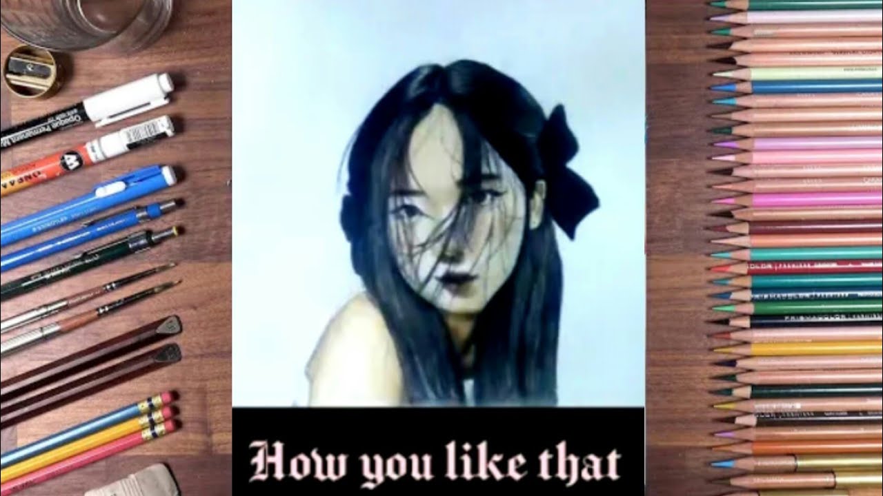 DRAWİNG BLACKPİNK JİSOO`|HOW YOU LİKE THAT|[@artholic7776 ] - YouTube