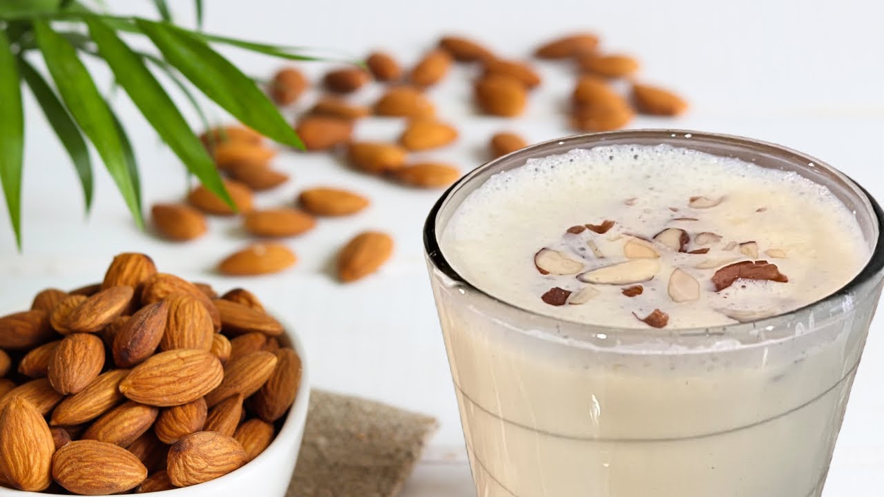Badam Milk|How To Make Almond Milk|Badam Palu|Badam Doodh Recipe - YouTube